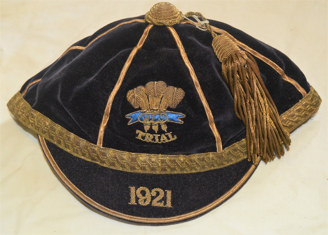 Welsh Rugby Union Trial Cap 1921 – Johnny Ring – Honours Caps